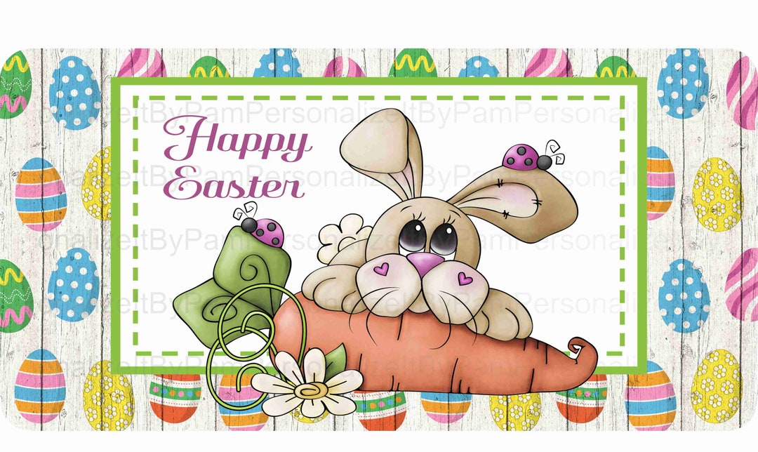 Easter Wreath Sign, Bunny Wreath Sign, Signs for Wreaths, Personalize ...