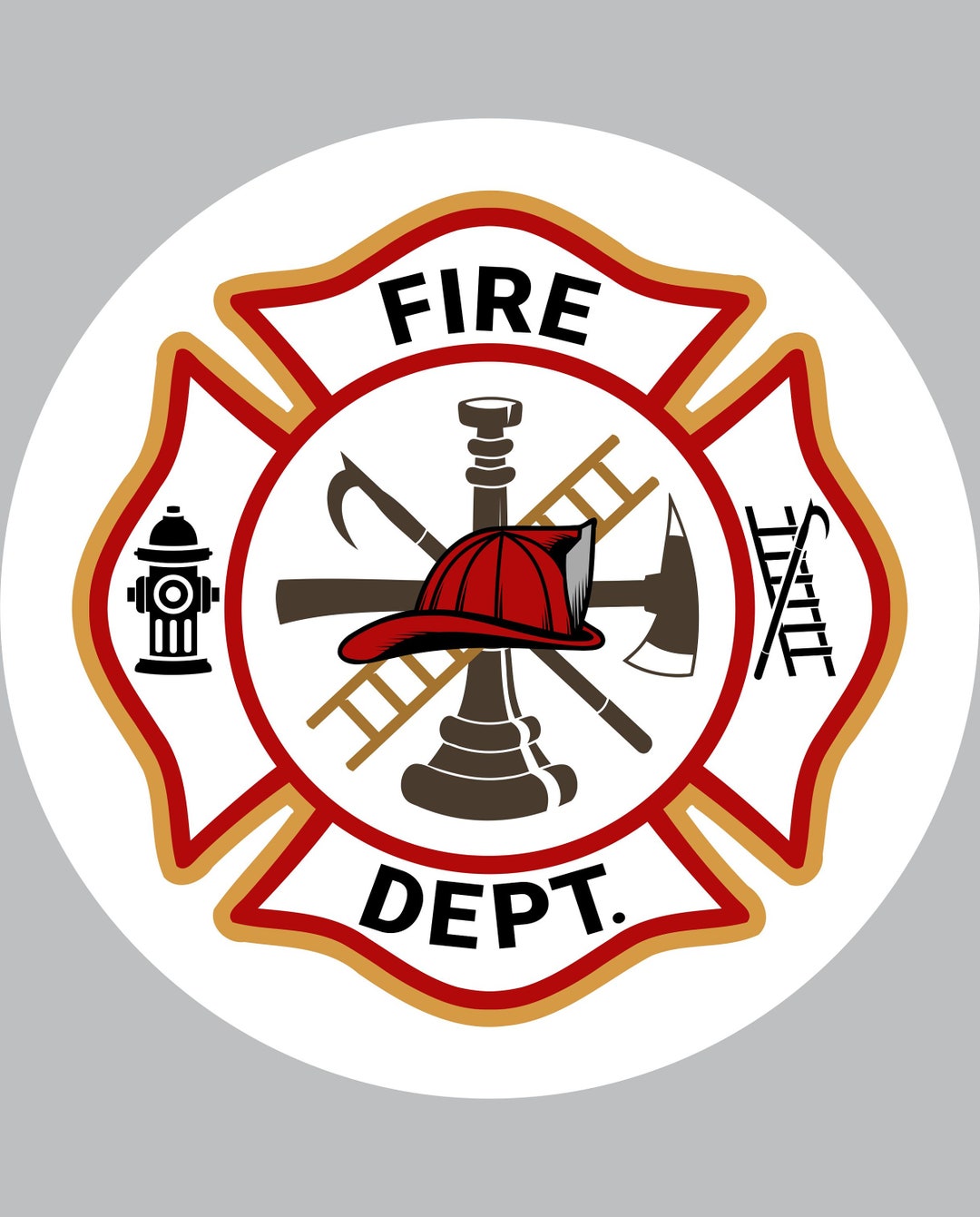 8 Round Fire Dept. Wreath Sign - Etsy