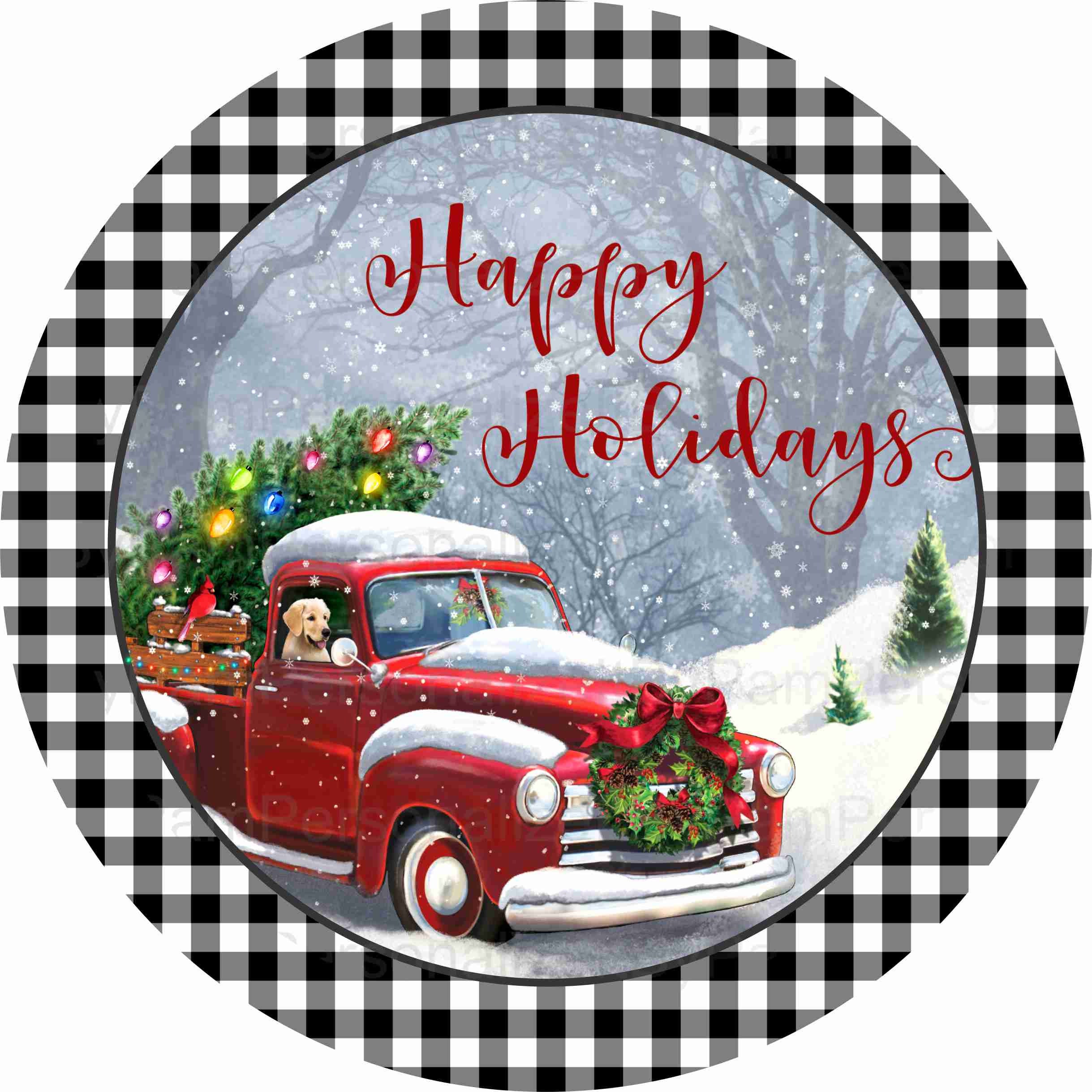 Wreaths Round Metal Sign Signs for Wreaths Choose Your Size Wreath Sign ...