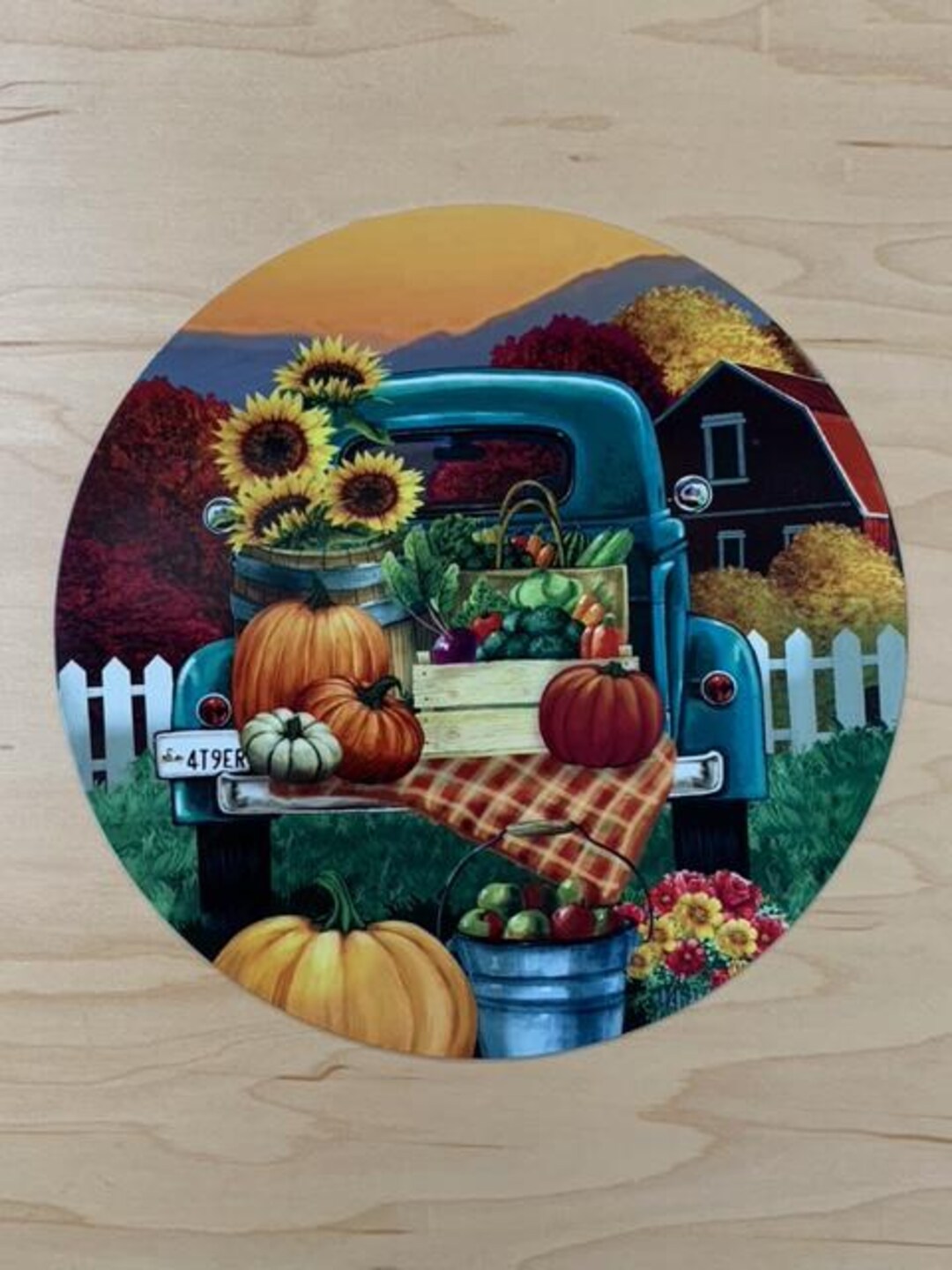 Round Fall Wreath Sign, Fall Wreath Sign, Personalize It by Pam, Signs ...