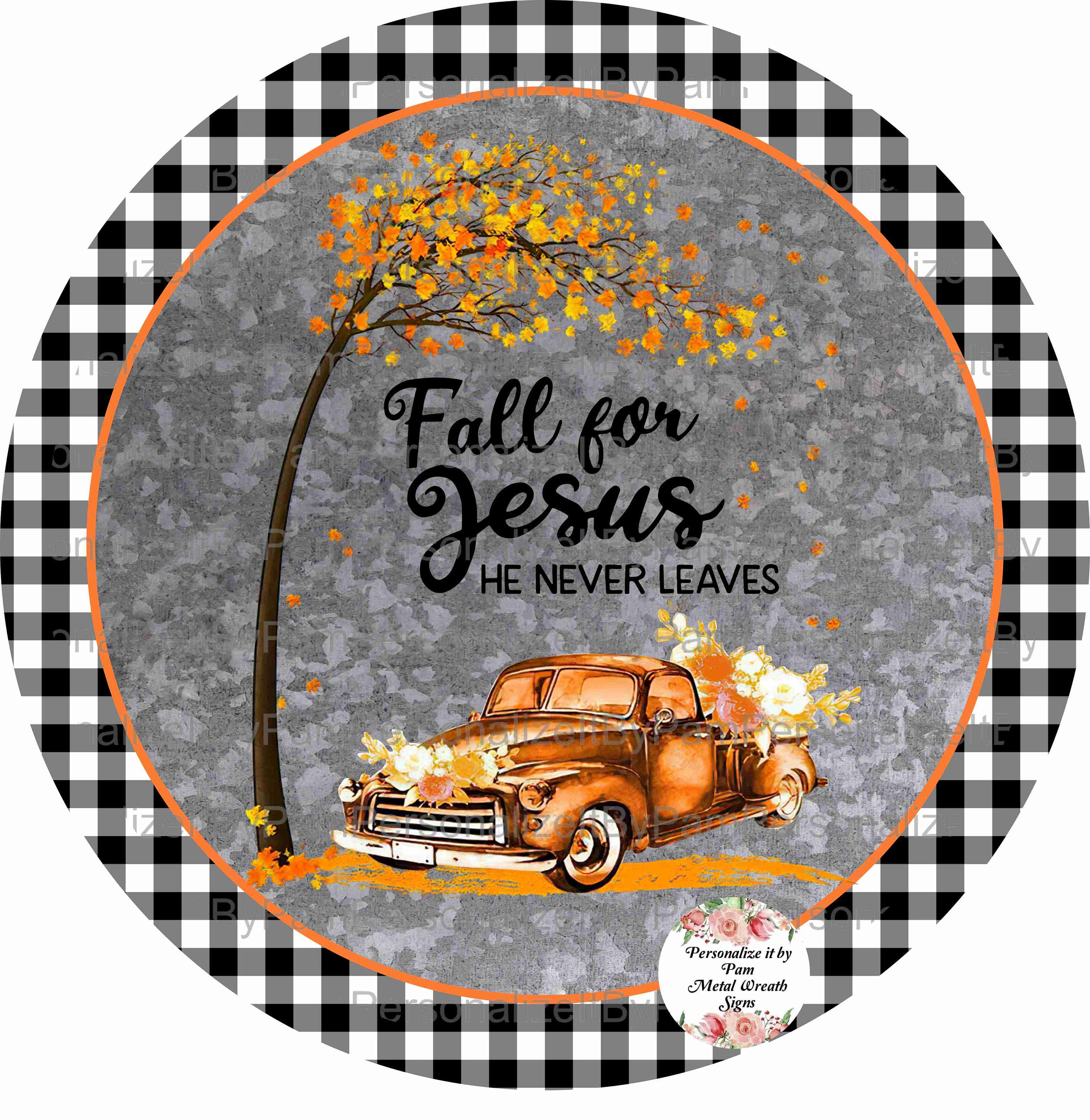 Round Fall for Jesus Wreath Sign Wreath Signs Personalize It | Etsy
