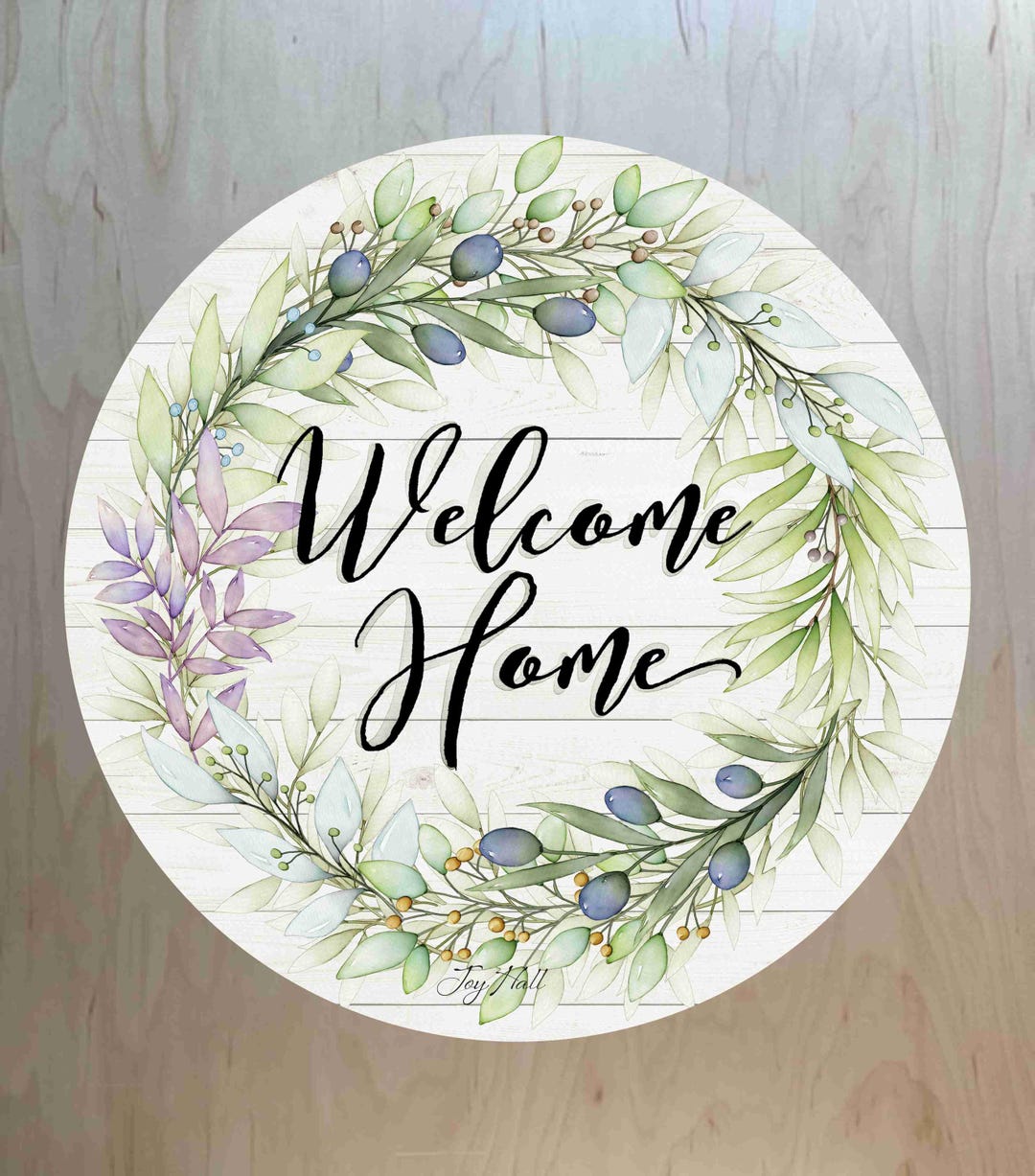 11.75" Round Farmhouse Wreath Sign, Welcome Home Wreath Sign ...