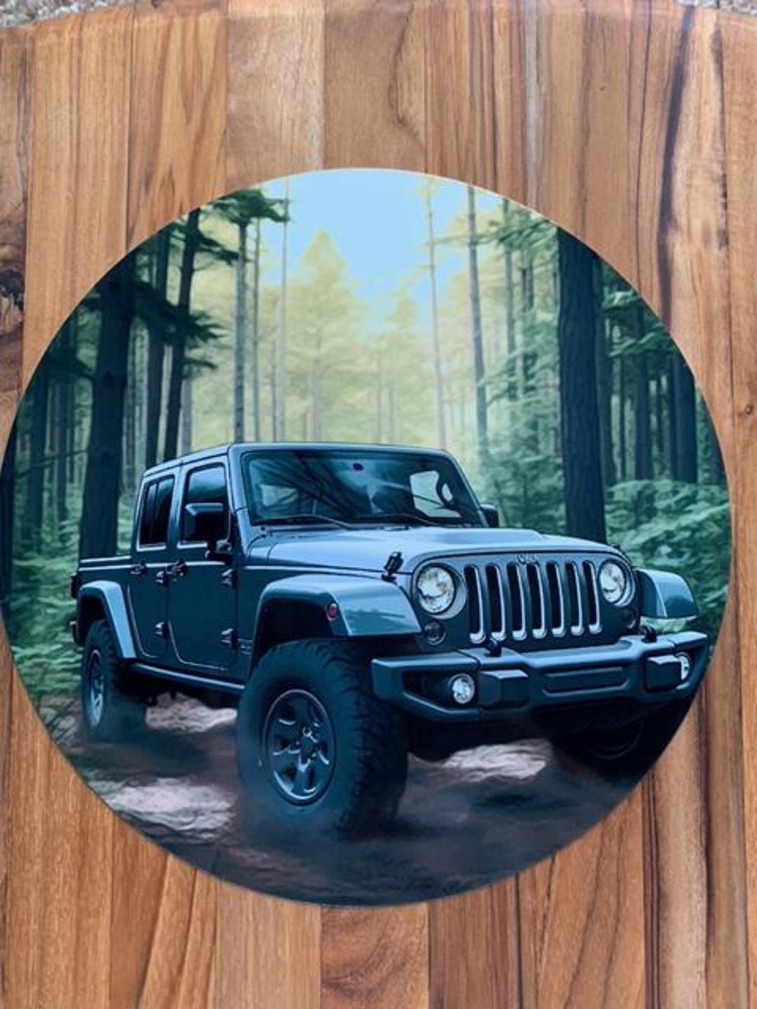 Round Jeep Sign, Metal Wreath Sign, Personalize It by Pam, Door Decor ...