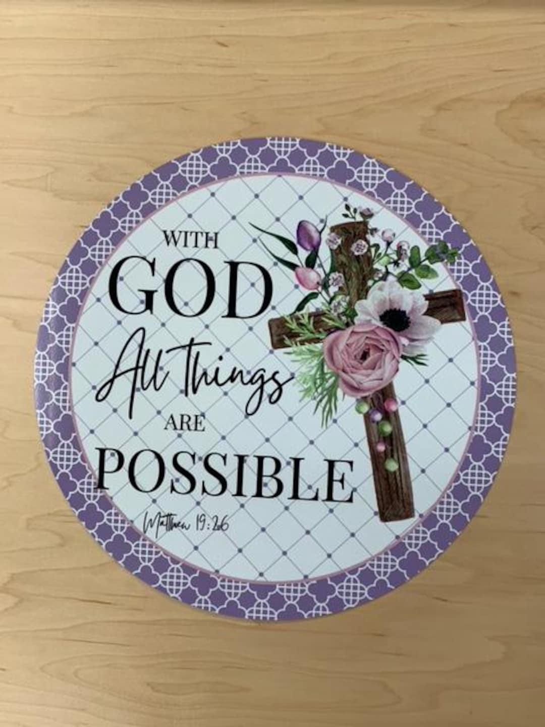 Round Spiritual Wreath Sign, Scripture Wreath Sign, Signs for Wreaths ...