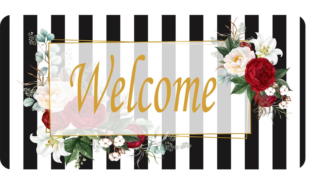 Welcome Wreath Sign Aluminum Wreath Sign Personalize It by - Etsy