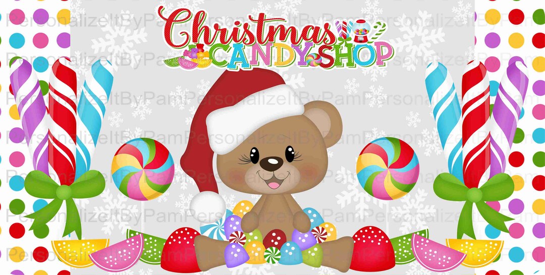 Christmas Wreath Sign, Candy Shop Wreath Sign, Personalize It by Pam ...