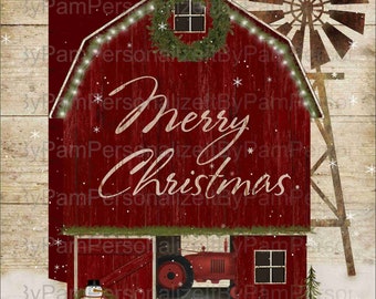 Christmas Barn Sign | Etsy