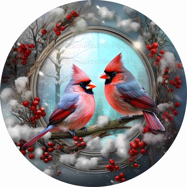 Cardinal Wreath - Etsy