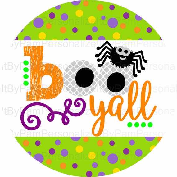 11.75 Round BOO Wreath Sign Wreath Sign Personalize It - Etsy