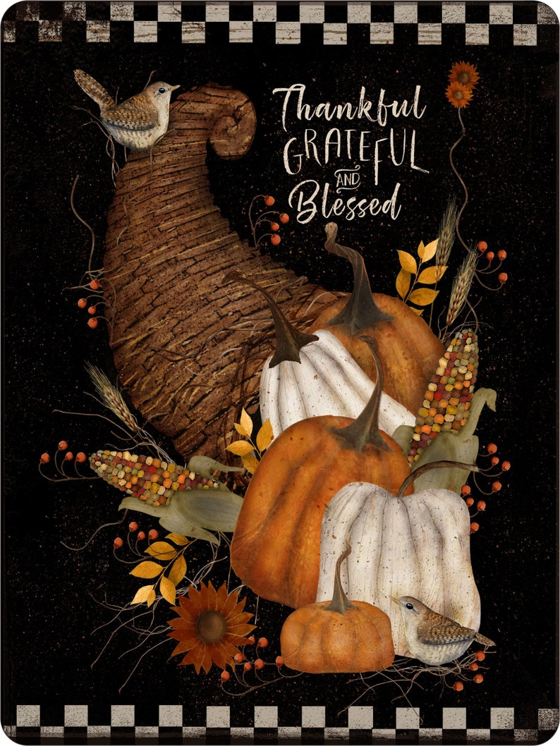 Thankful Greatful Blessed Fall Wreath Sign - Etsy