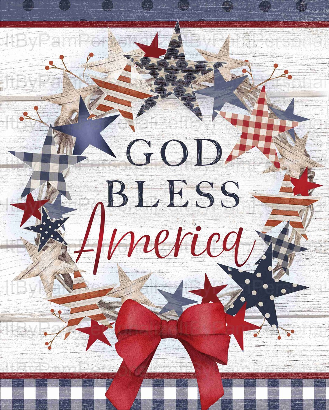 Patriotic Wreath Sign, Patriotic Wreath, Wreath Embellishments ...