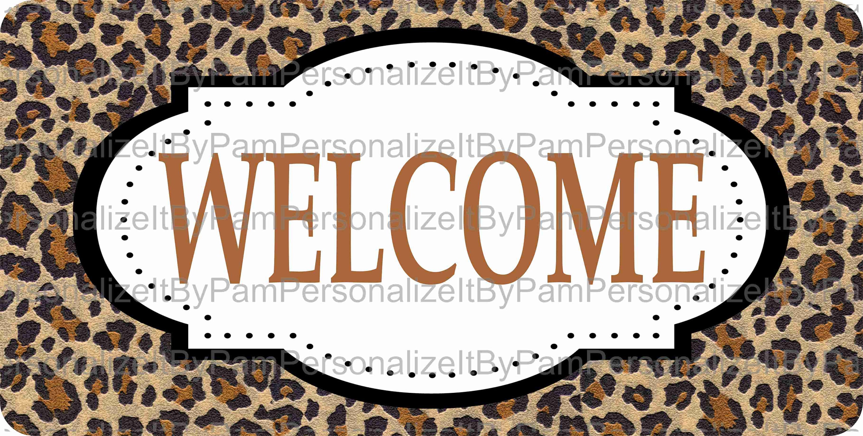 Leopard Print Welcome Wreath Sign Welcome Wreath Sign | Etsy