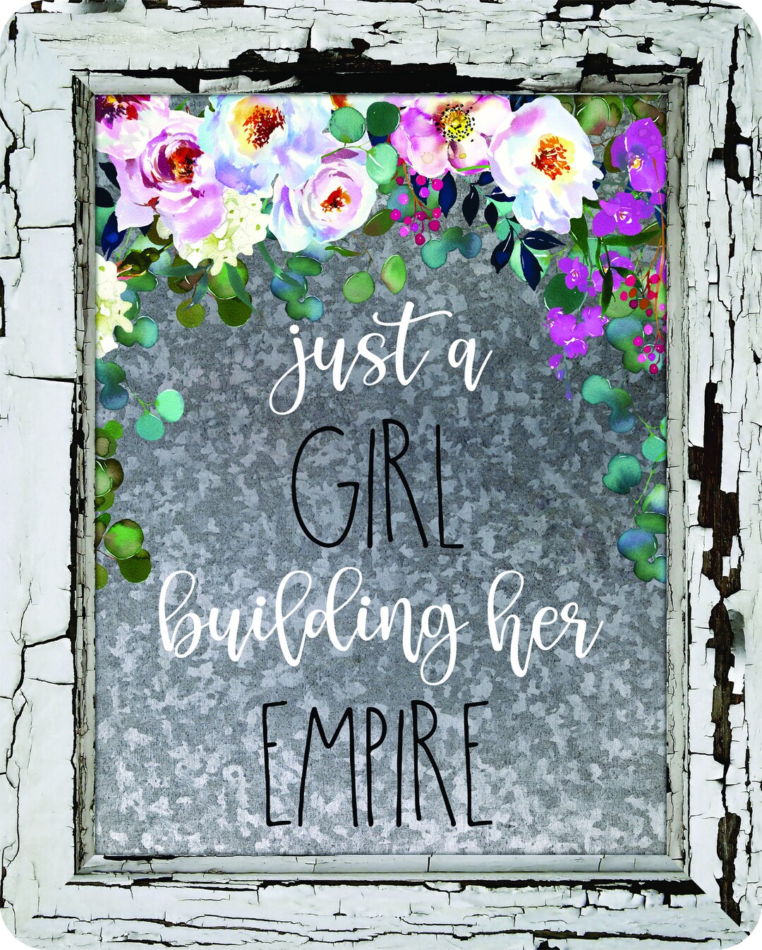 A Girl Building Her Empire Wreath Sign Aluminum Wreath Sign - Etsy