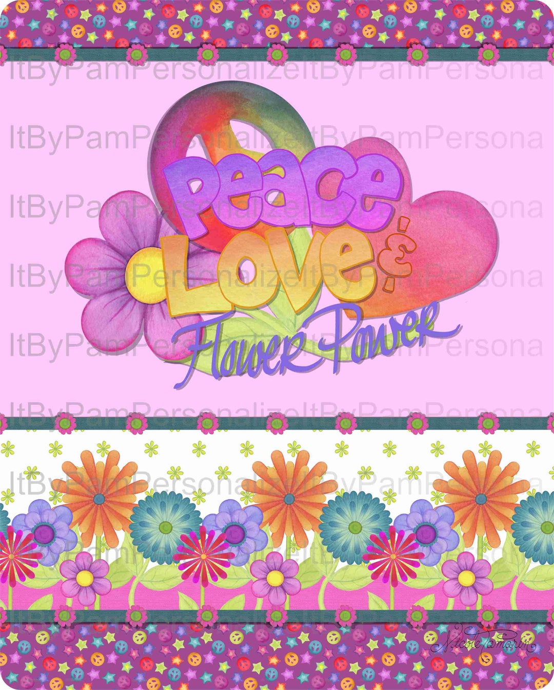Summer Wreath Sign, Flower Power Wreath Sign, Personalize It by Pam ...