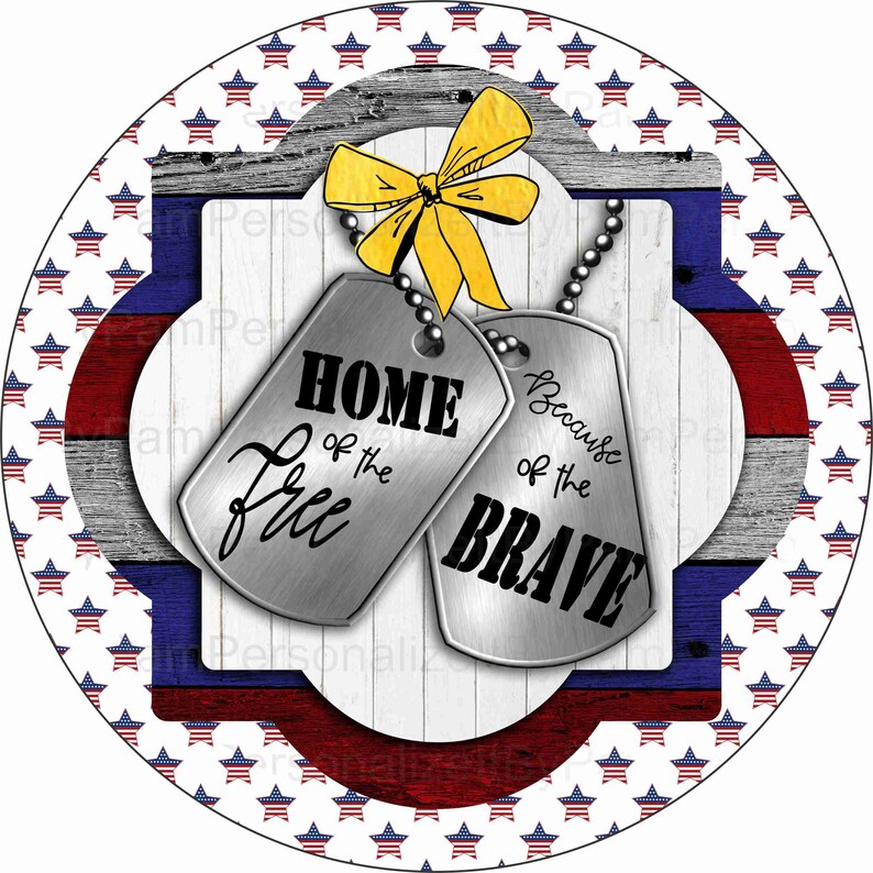 8 Round Patriotic Wreath Sign Patriotic Wreath Sign - Etsy