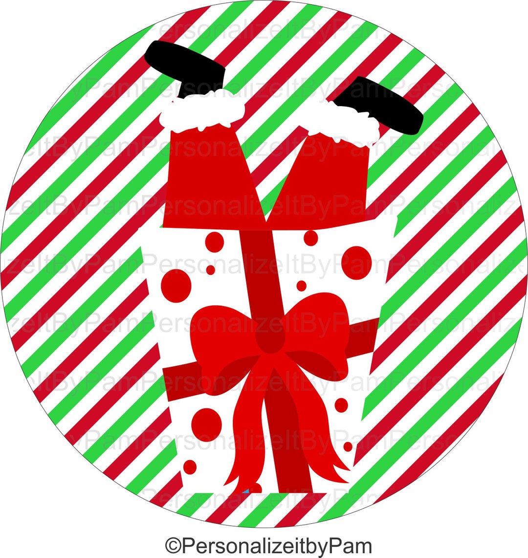 11.75" Round Santa Sign, Santa Wreath Sign, Personalize It by Pam ...