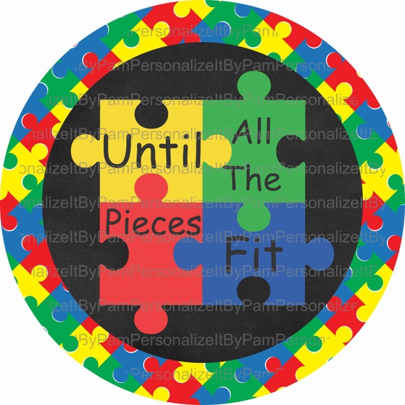 10 Round Autism Awareness Wreath Sign Wreath Sign - Etsy