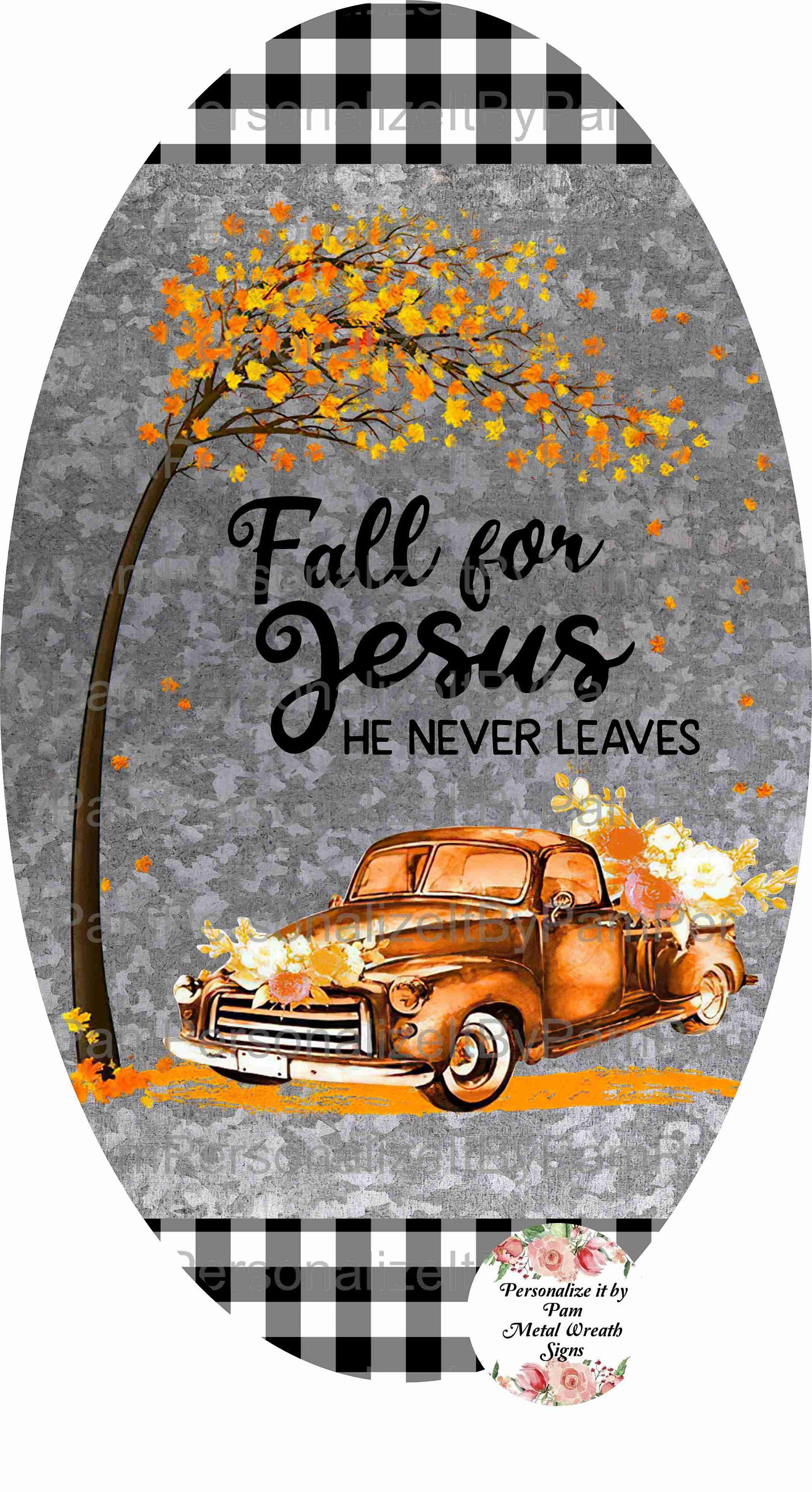 7 X 12 Oval Fall for Jesus Wreath Sign Wreath - Etsy
