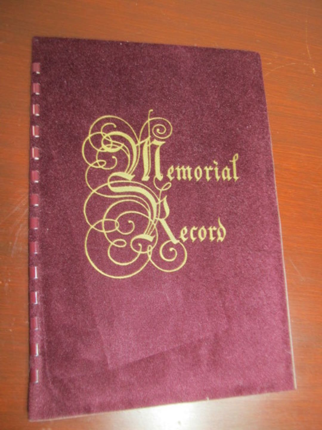 Movie Prop Vintage Blank Memorial Funeral Record Guest Book for Family ...