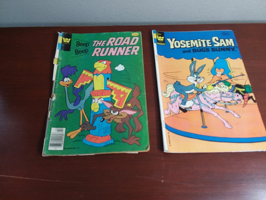 Vintage Comic Books the Road Runner and Yosemite Sam and Bugs Bunny ...