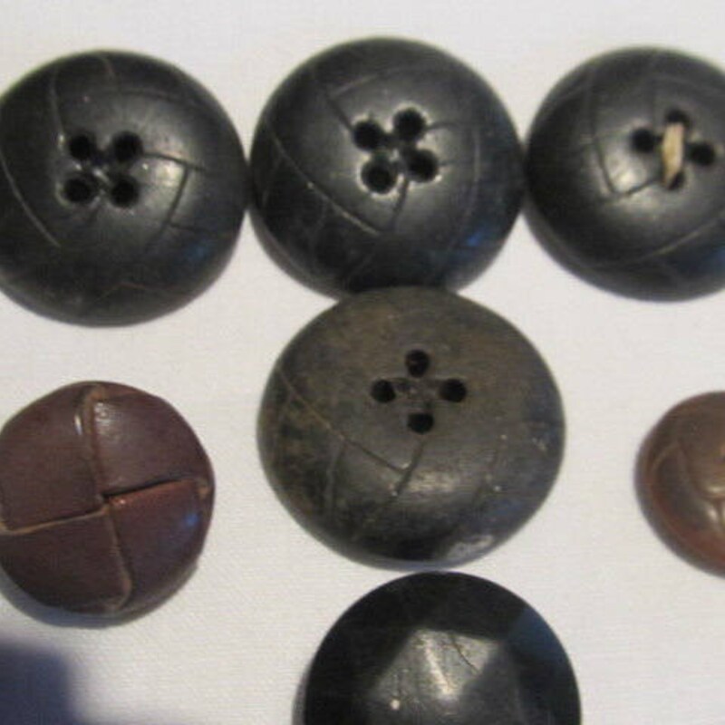 Faux Leather Buttons - Etsy