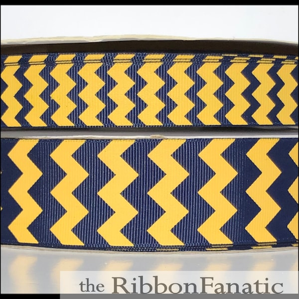 Blue Yellow Chevron - Etsy