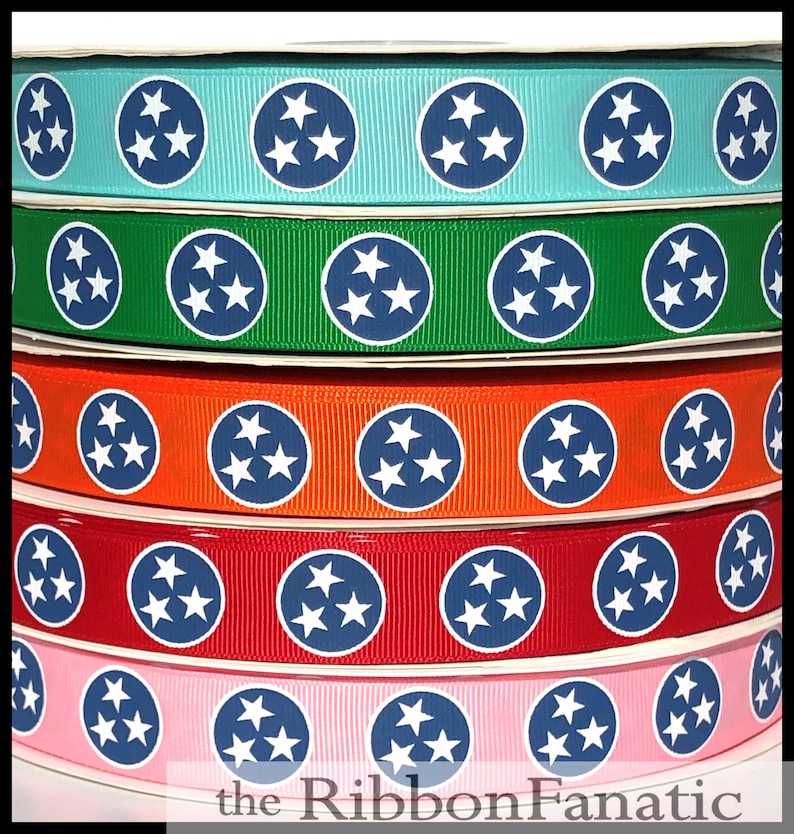 5 Yds 7/8 Tennessee Tri Star State Flag 7 Colors Red | Etsy