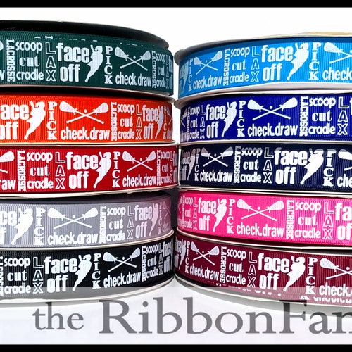 Lacrosse Ribbon 7/8 Grosgrain Ribbon - Etsy