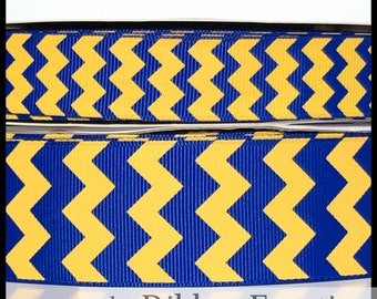 Blue Yellow Chevron | Etsy