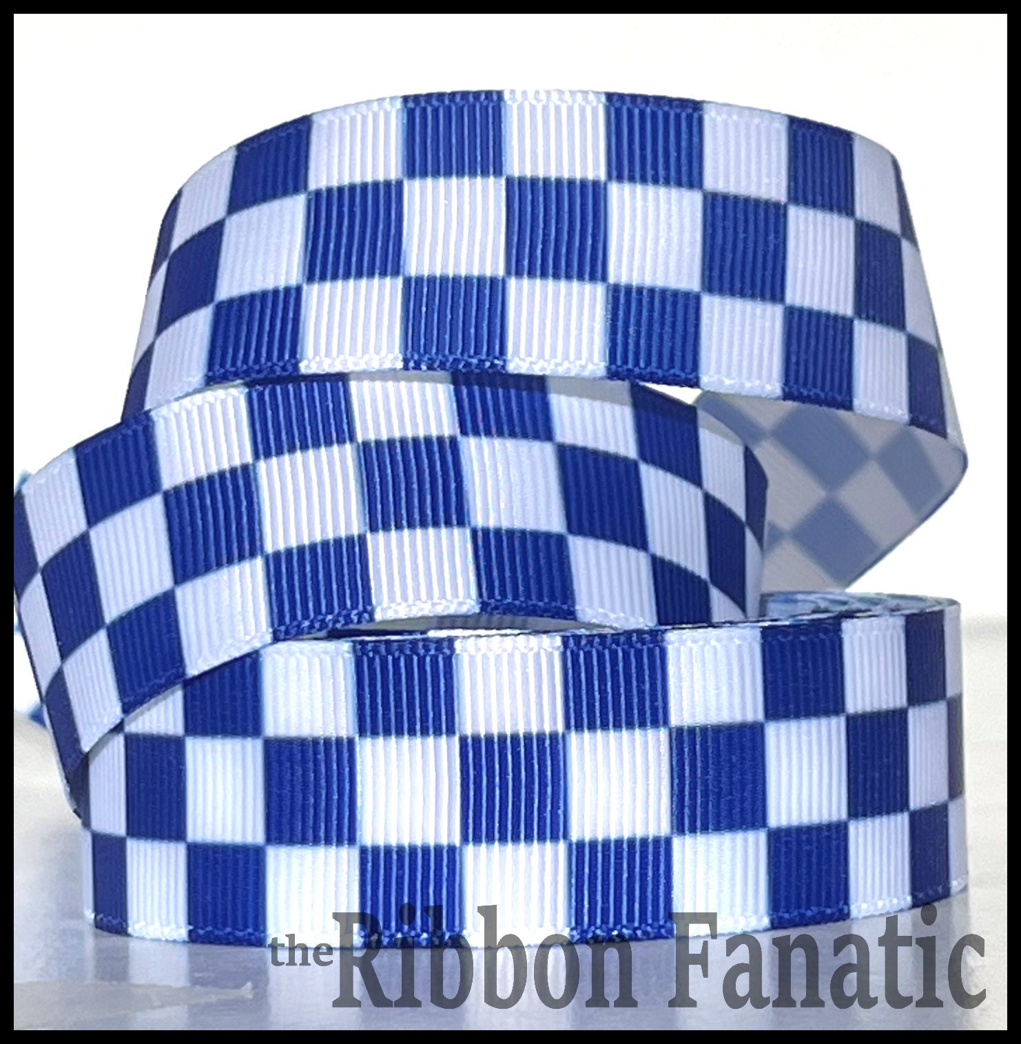 5 Yds 7/8" or 1.5" Royal Blue and White Check UK Kentucky Wildcats ...