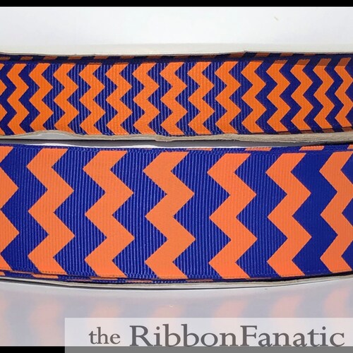 Royal Blue and Orange Wired Ribbon 1.5 Royal and Orange | Etsy