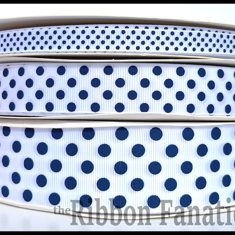 Navy Blue Polka Dot - Etsy