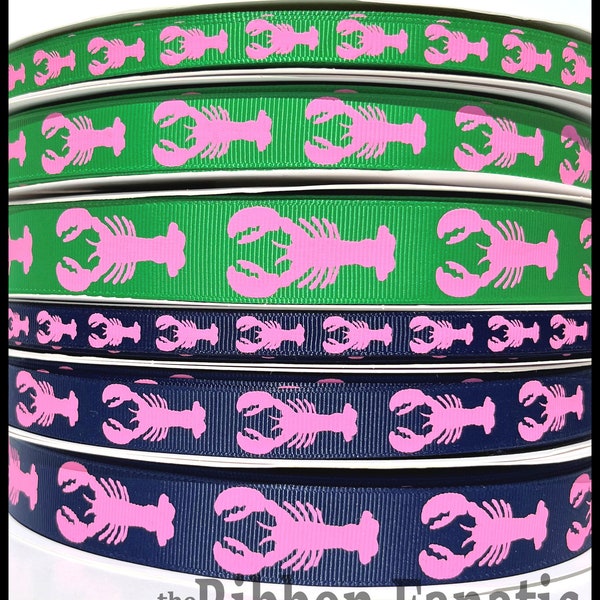 Pink and Navy Ribbon - Etsy