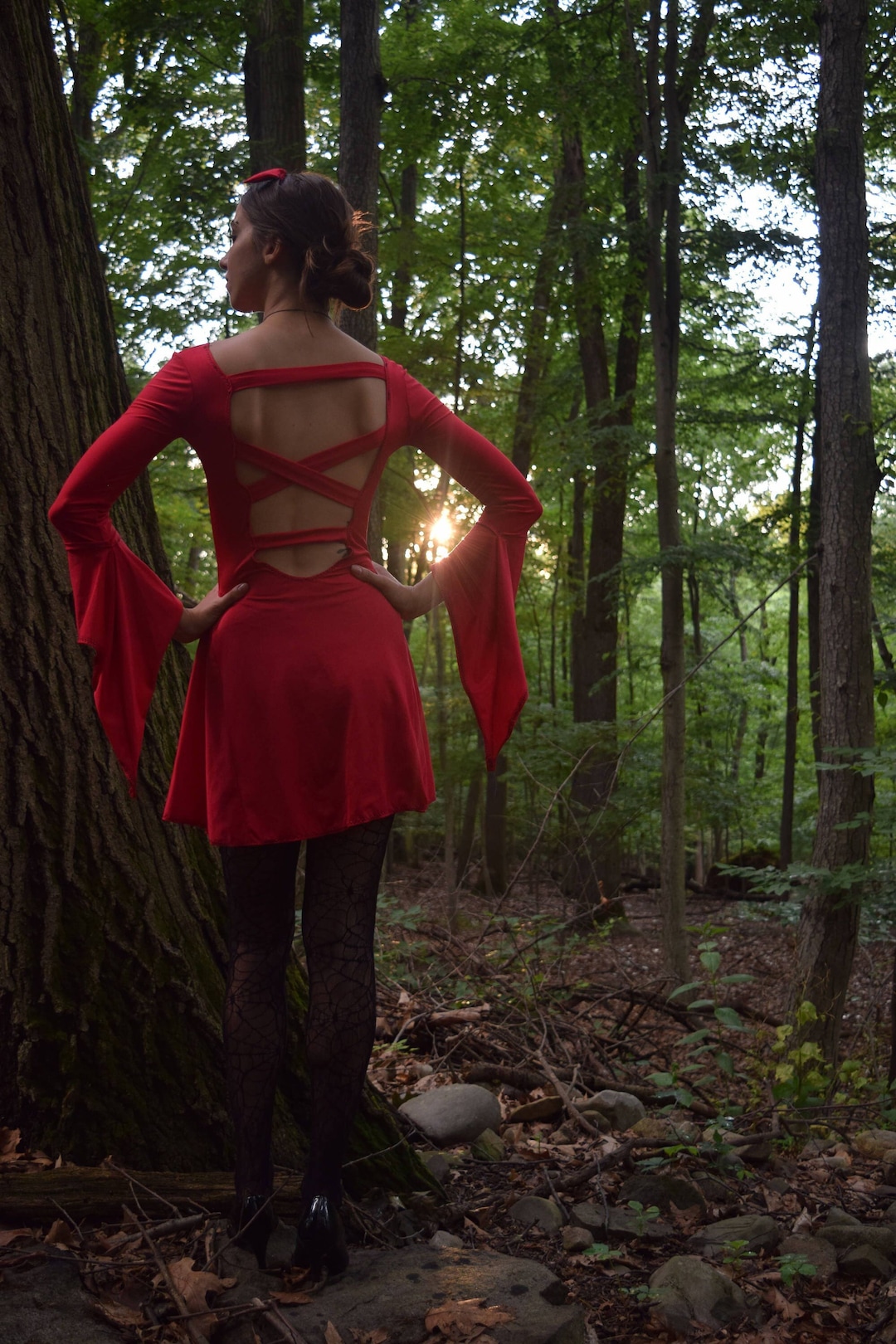 Red Devil Costume Halloween Costume for Brunettes or Blondes Spandex ...