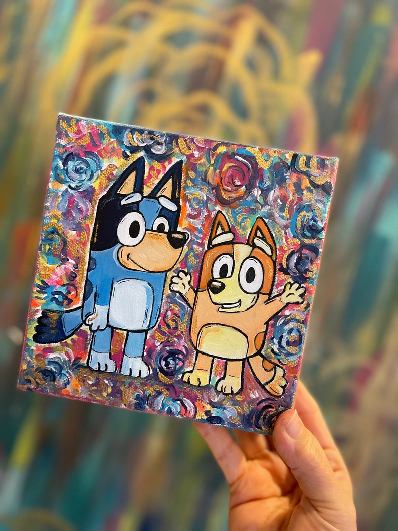 Bluey And Bingo Canvas And Paint Set at Amy Curley blog