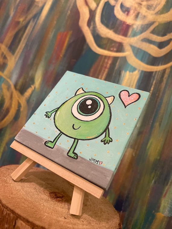 Painting Art & Collectibles Mini Mike Wazowski Painting etna.com.pe