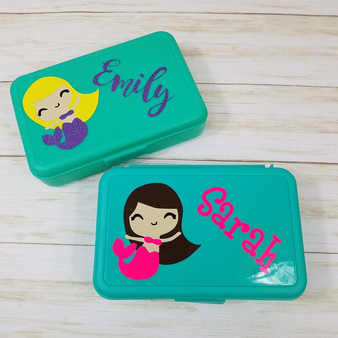 Personalized Mermaid Aqua Pencil Box Girl School Box - Etsy