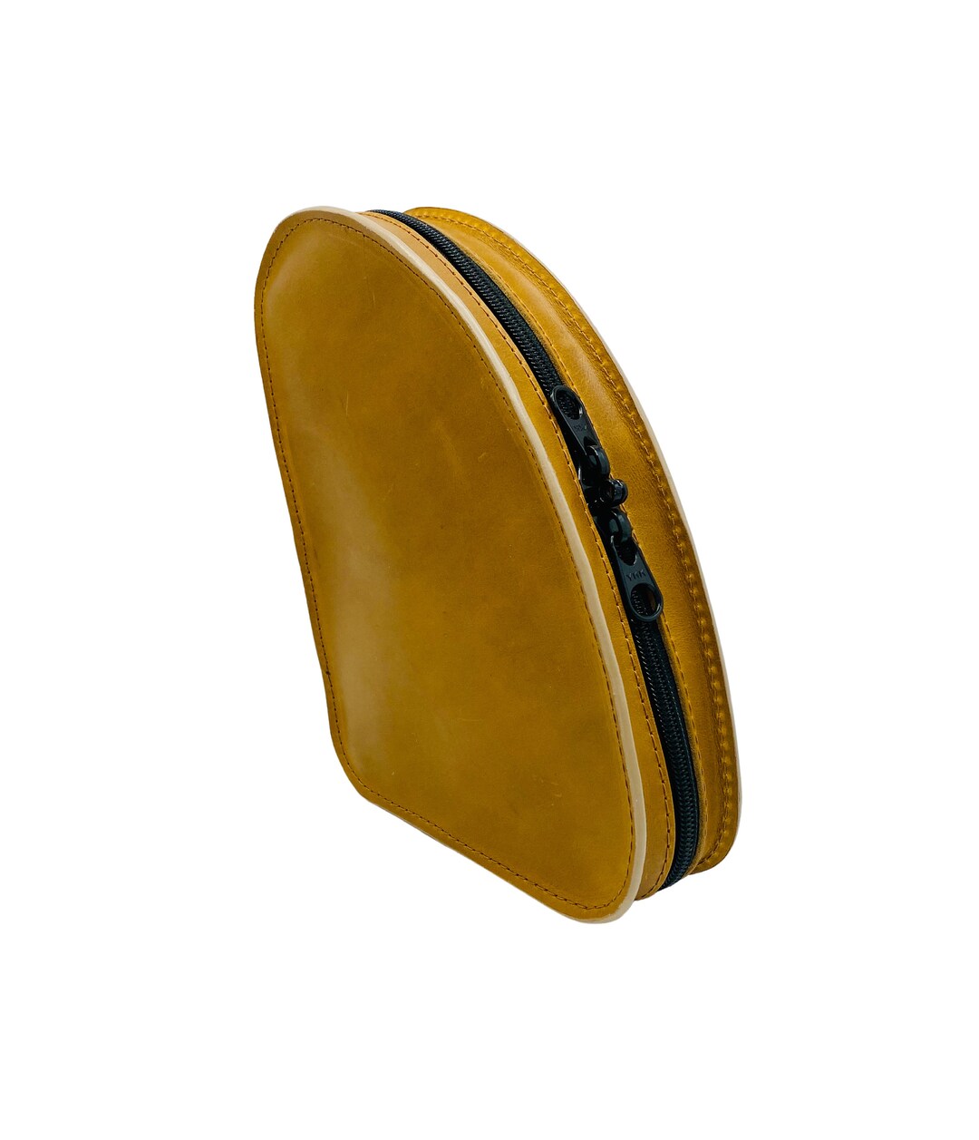 Locking Leather Handgun Case for Pistol or Revolver With Bark Tan ...