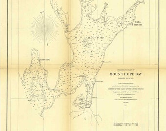 Block Island 1998 Old Topographic/Nautical Map Custom | Etsy