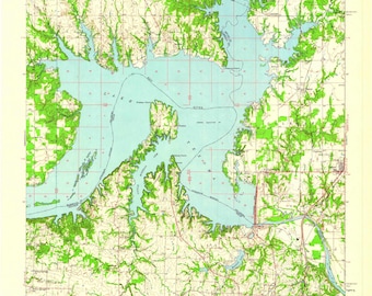 Lake Texoma Map | Etsy