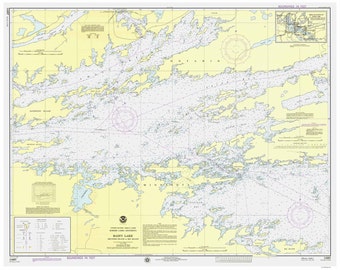 Map of saginaw bay | Etsy