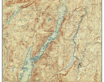 Lake George 1776 Brassier Old Map Reprint New York | Etsy