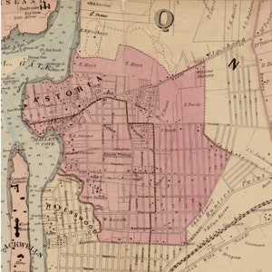 Queens 1872 Old Town Map - With Homeowner Names New York Reprint ...