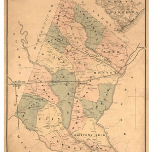 Marion County South Carolina 1882 - Old Wall Map With Homeowner Names ...