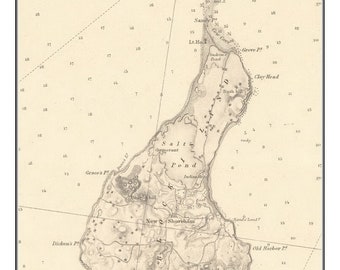 A Decorative Map of Block Island - Etsy