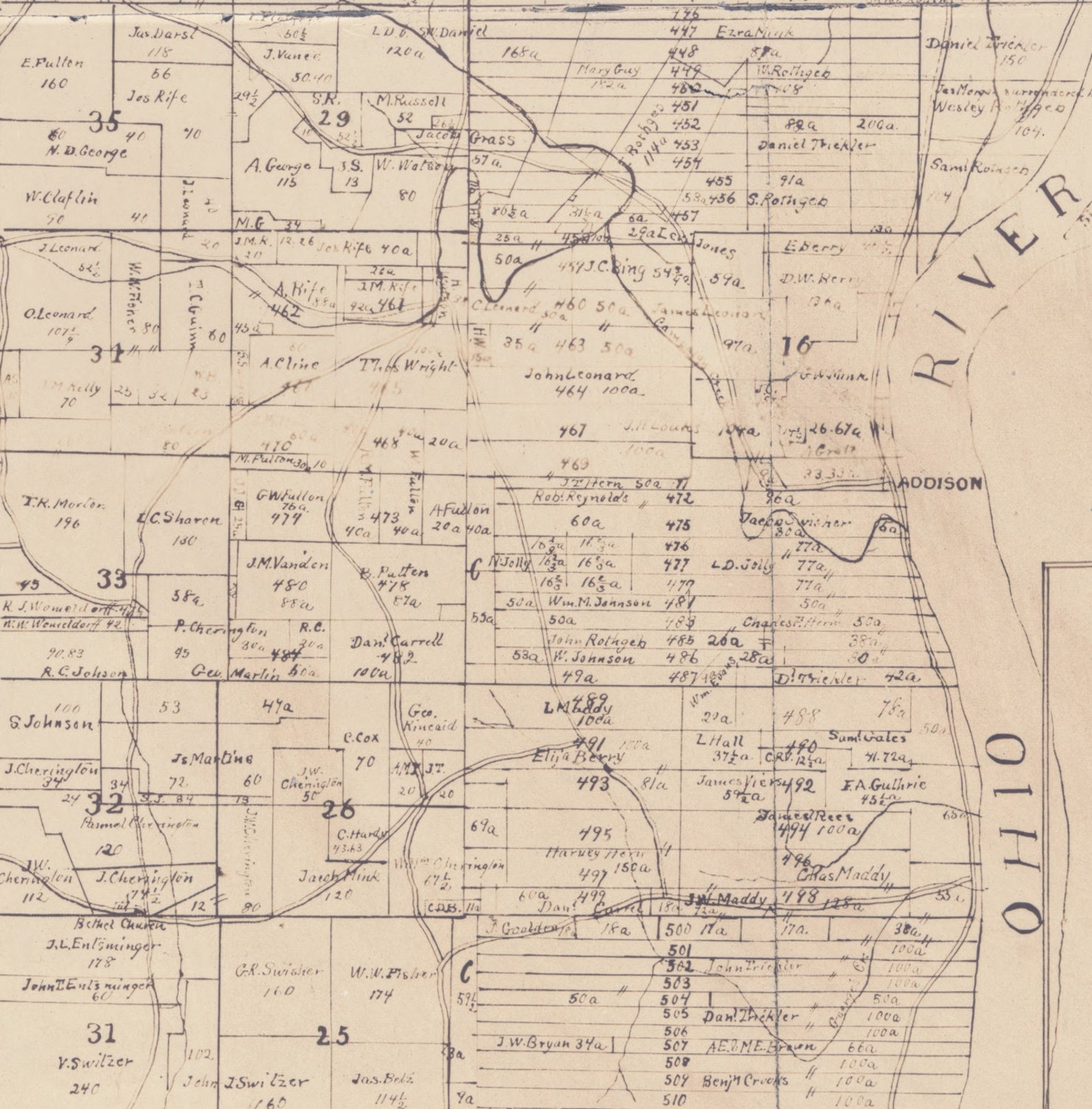 Gallia and Meigs County Ohio 1885 Old Wall Map Oil Field - Etsy