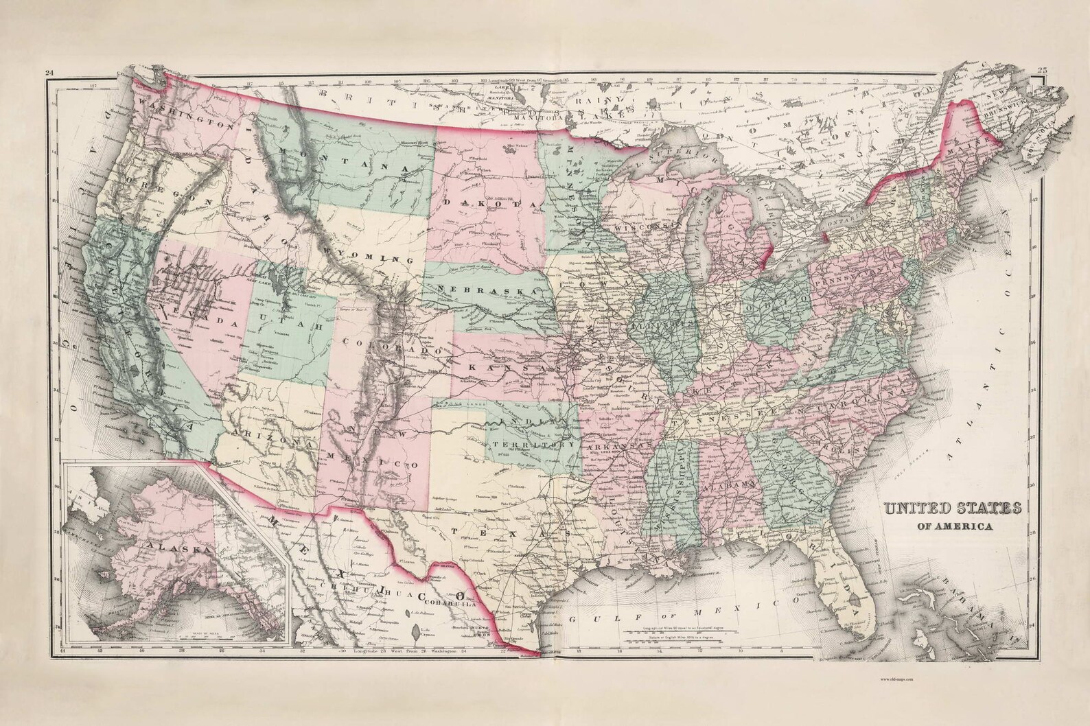 United States 1878 Old Map O.W. Gray Americas Map USA Atlas - Etsy
