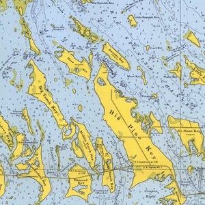 Sombrero Key to Sand Key 1958 - Nautical Map Fanny Keys Florida 80000 ...