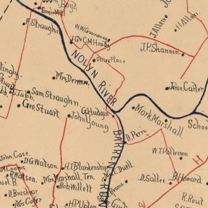 Larue County Kentucky 1899 - Old Wall Map With Homeowner Names ...
