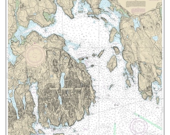 Frenchman Bay Map - Etsy